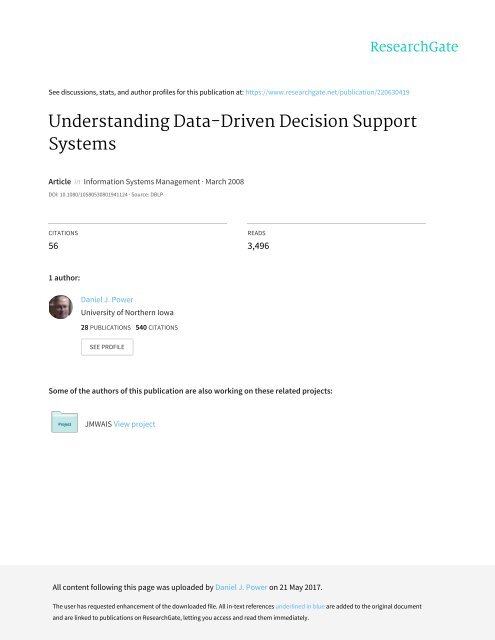 Understanding_Data-Driven_Decision_Support_Systems