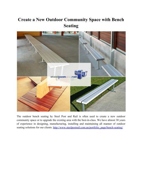 Create a New Outdoor Community Space with Bench Seating