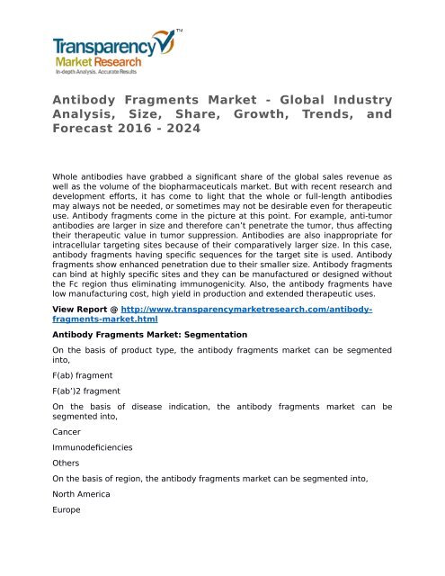 Antibody Fragments Market