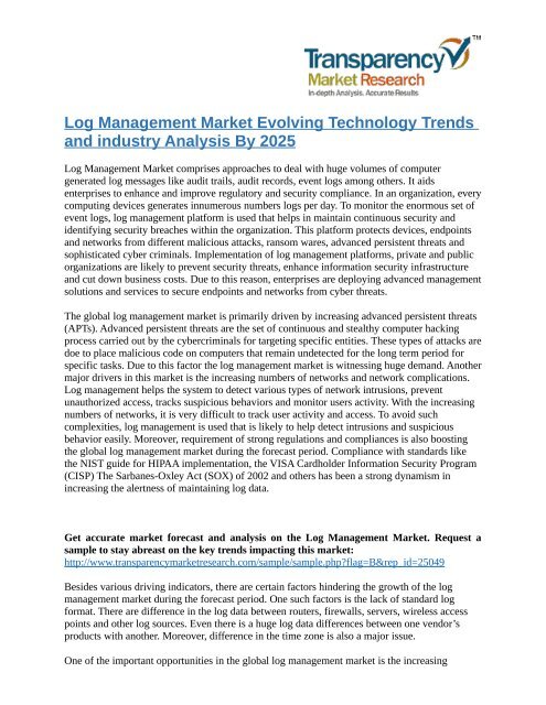 Log Management Market