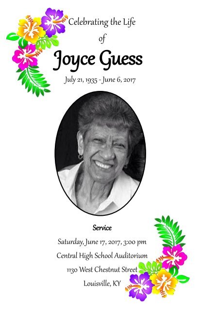 memorial service booklet