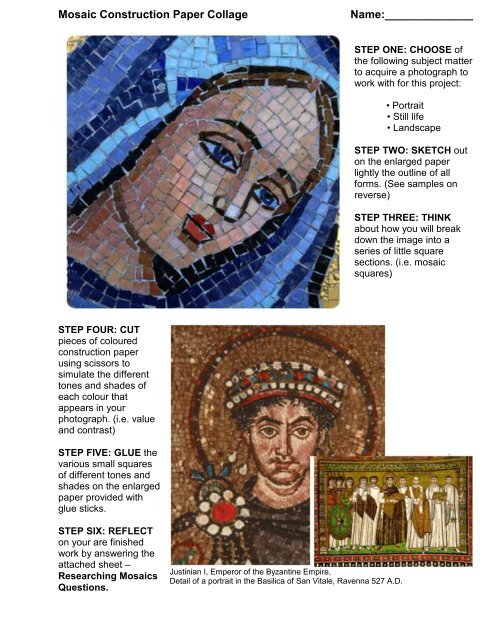 Mosaic Construction Paper Collage