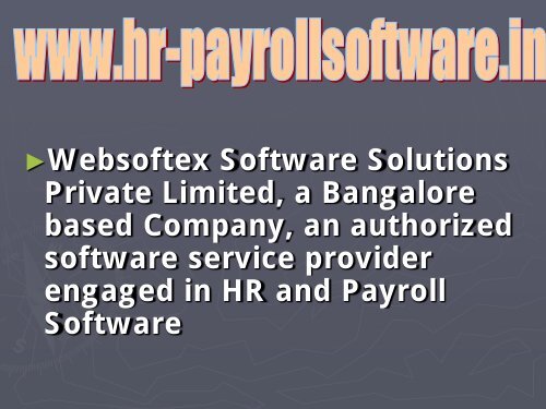 Esi And Pf Software Attendance Payroll Software Hr And Payroll
