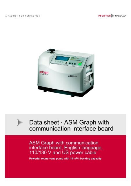 ASM Graph with communication interface board - Pfeiffer Vacuum