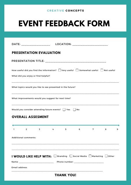 Event Feedback Form