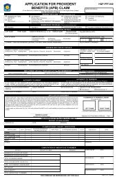 application for provident benefits (apb) - Pag-Ibig Fund