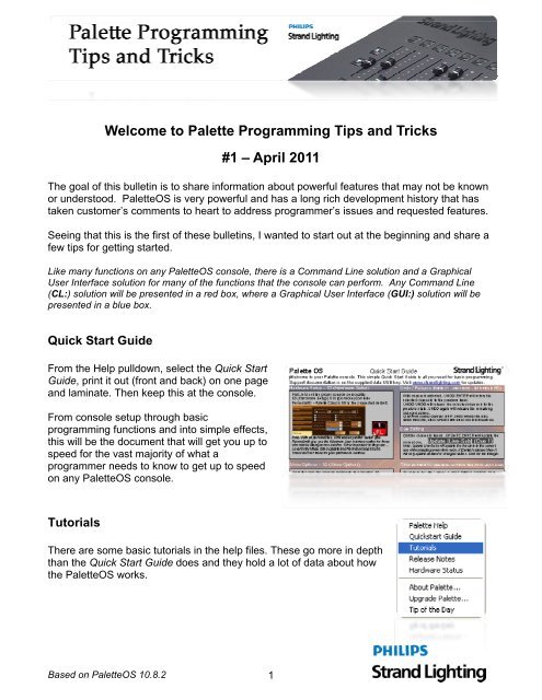 Palette Programming Tips and Tricks #1 - Strand Lighting