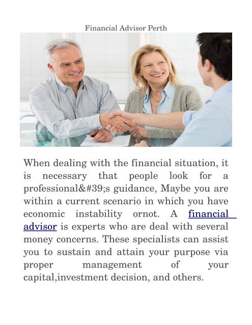 Financial Advisor Perth