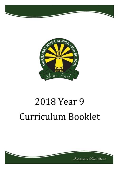2018 Year 9 Curriculum Booklet