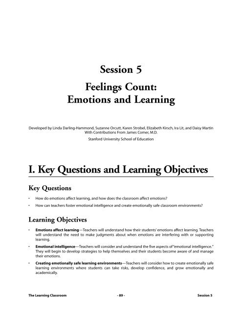 Emotions and Learning