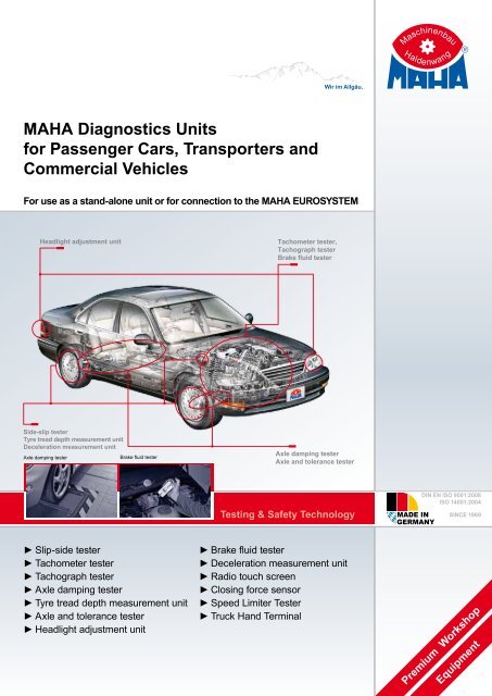 MAHA Diagnostics Units for Passenger Cars ... - Maha Nederland