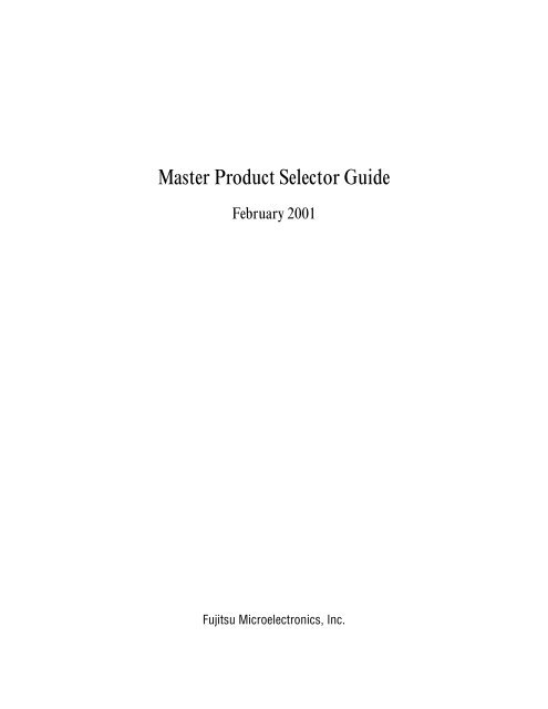 Master Product Selector Guide - SmartData