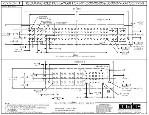 recommended pcb layout for mptc-xx-xx-xx-6.30-xx-xv-xx ... - Samtec