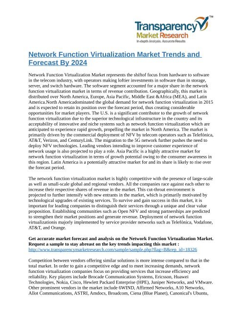 Network Function Virtualization Market