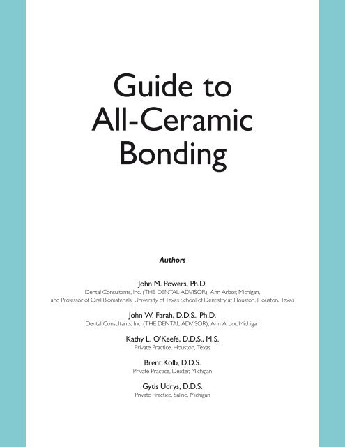 Guide to All-Ceramic Bonding - Dental Advisor
