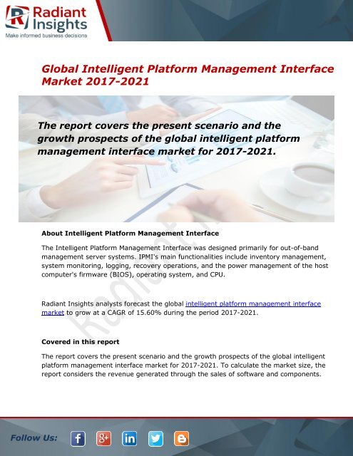 2021 Global Intelligent Platform Management Interface Market Industry ...