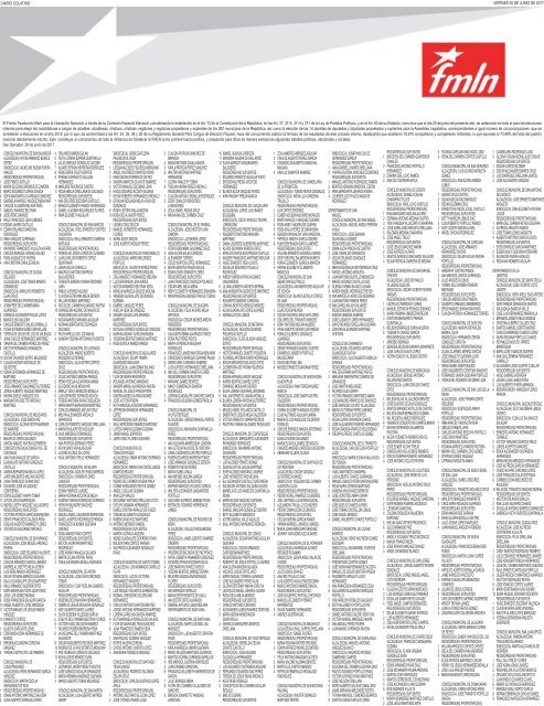 LISTADO FMLN 30 jun