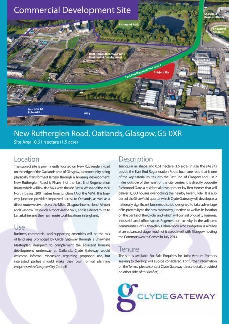 Commercial Development Site - Clyde Gateway East