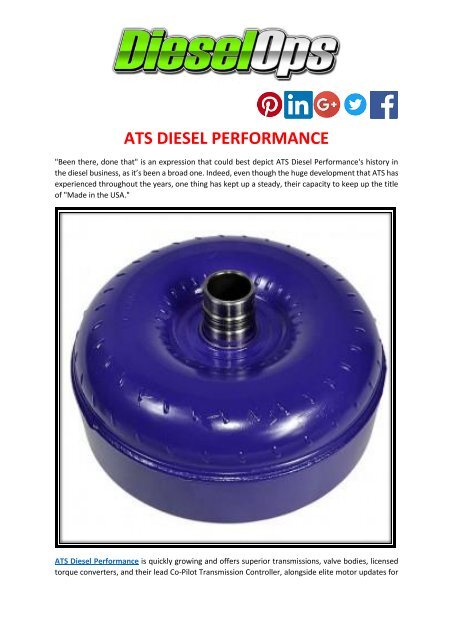 ATS DIESEL PERFORMANCE