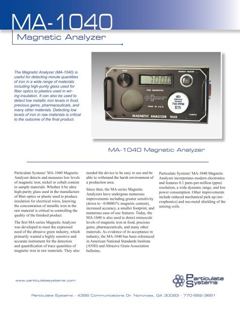 MA-1040 - Micromeritics
