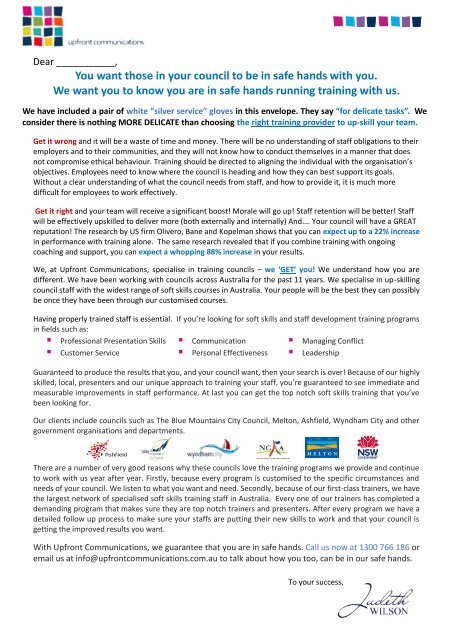 Councils Brochure Upfront Communications