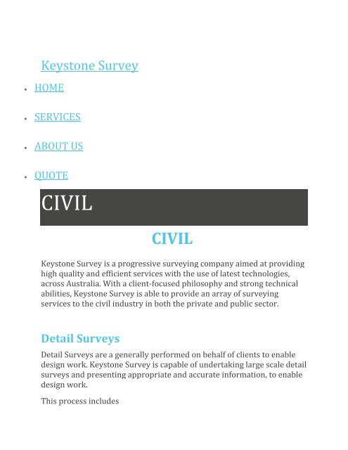Keystone Survey Civil
