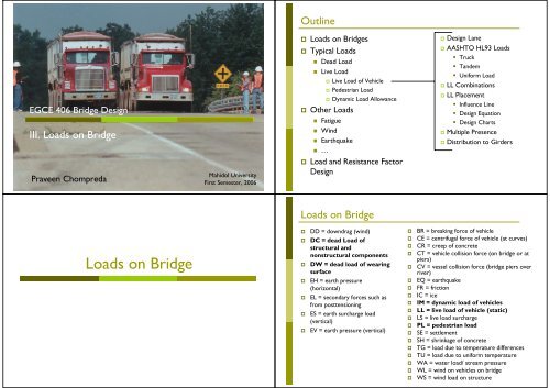 Bridge Design - Loads4