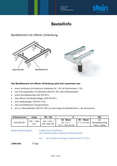 Bestellinfo - STEIN Automation