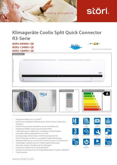 Klimageräte Coolix Split Quick Connector R3-Serie