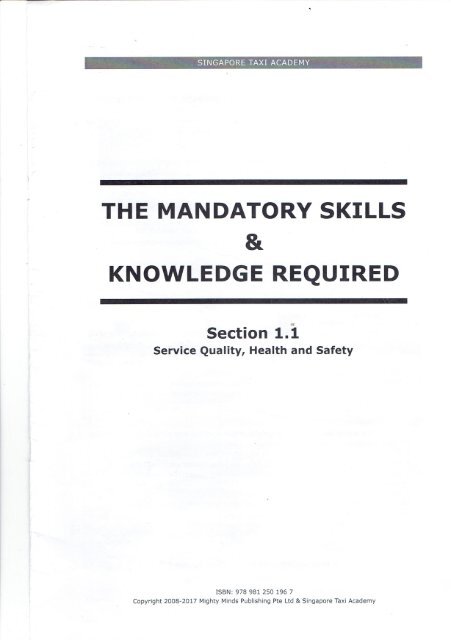 PDVL - Section 1-1 Service Quality, Health and Safety