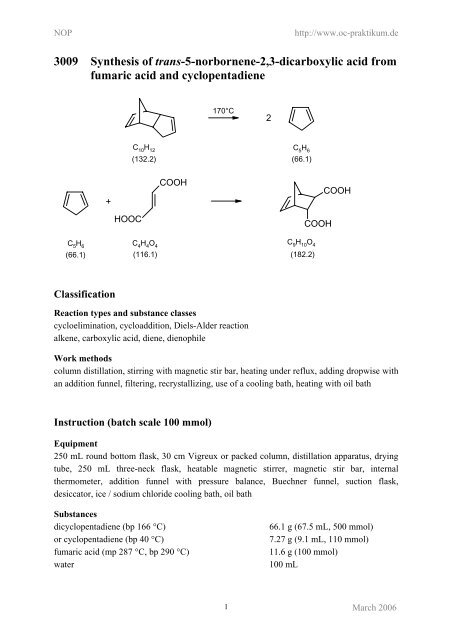 3009 Synthesis of trans-5-norbornene-2,3-dicarboxylic ... - kriemhild