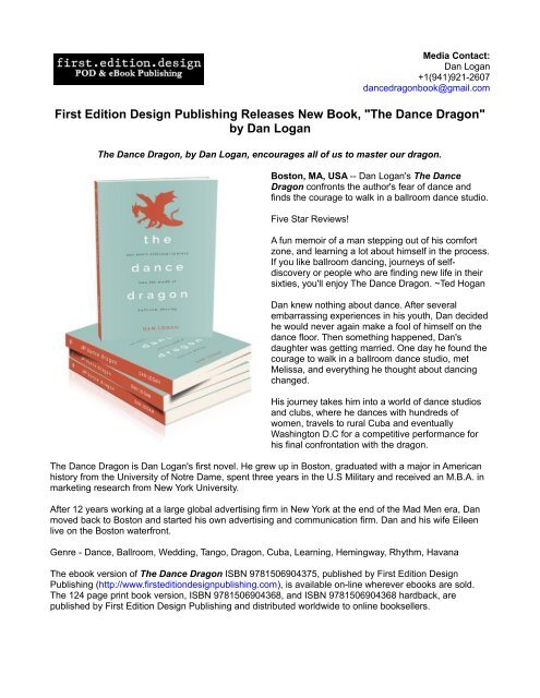 First Edition Design Publishing Releases New Book, "The Dance Dragon" by Dan Logan