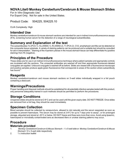 Procedure - INOVA Diagnostics