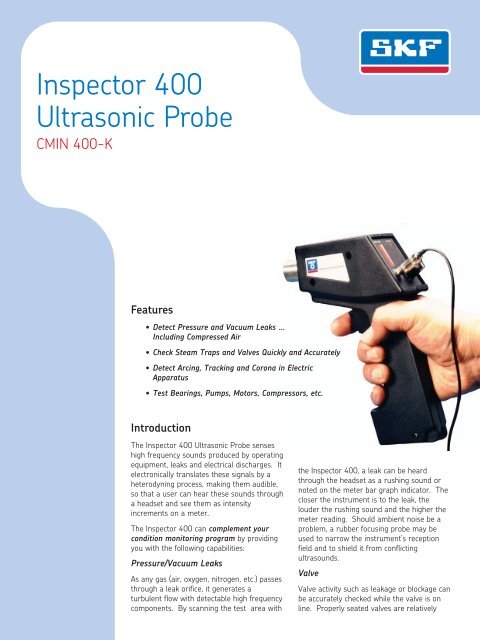 Inspector 400 Ultrasonic Probe - M. TRADE - SKF Industrijska ...