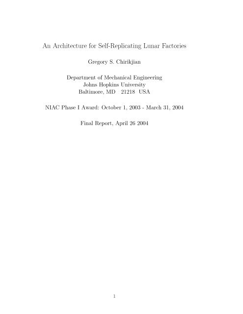 An Architecture for Self-Replicating Lunar Factories