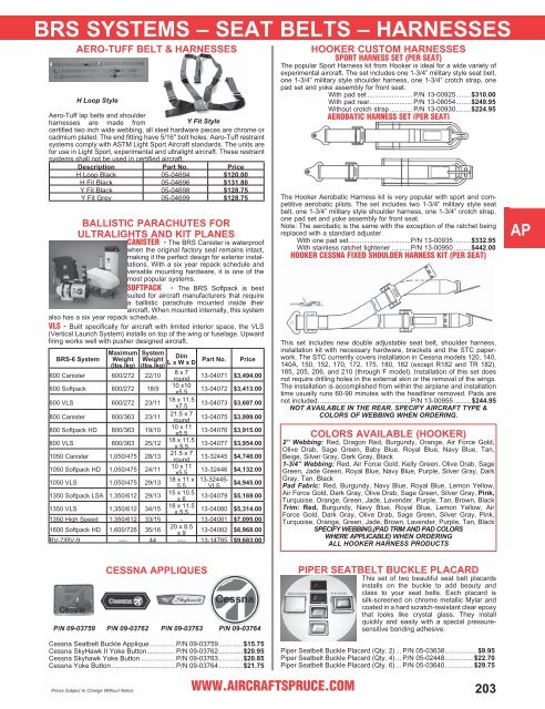 BRS SYSTEMS – SEAT BELT