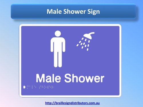 Male Shower Sign