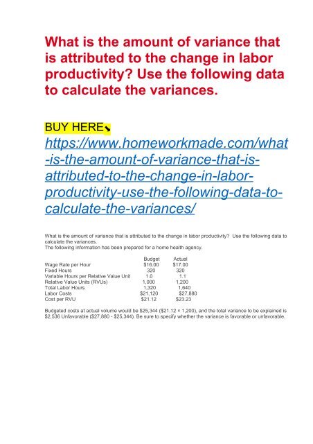 What is the amount of variance that is attributed to the change in ...