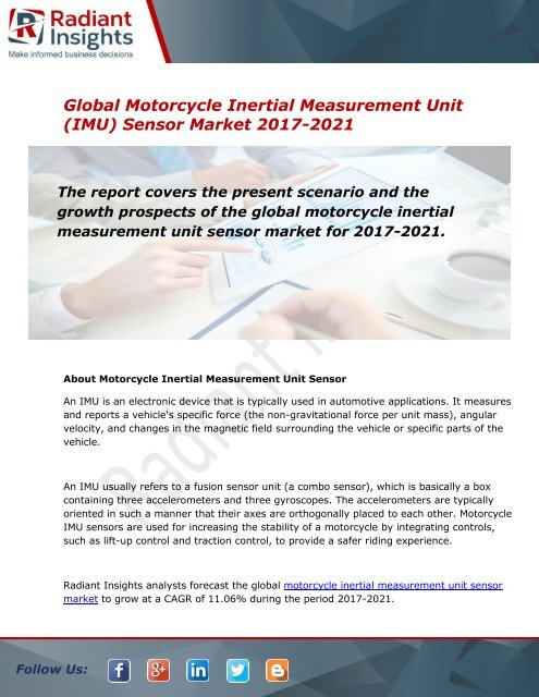 Global Motorcycle Inertial Measurement Unit (IMU) Sensor Market and ...