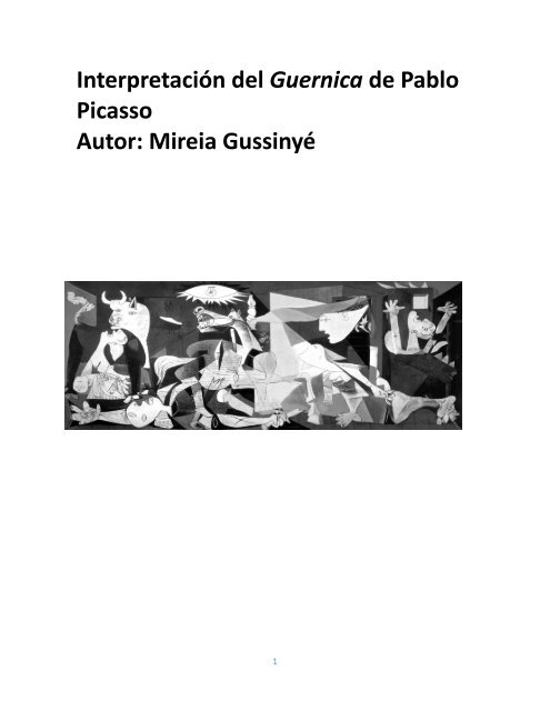 Interpretación del Guernica de Pablo Picasso