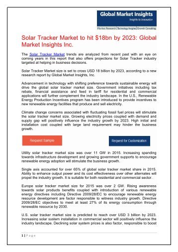 Solar-Tracker-Market Magazines