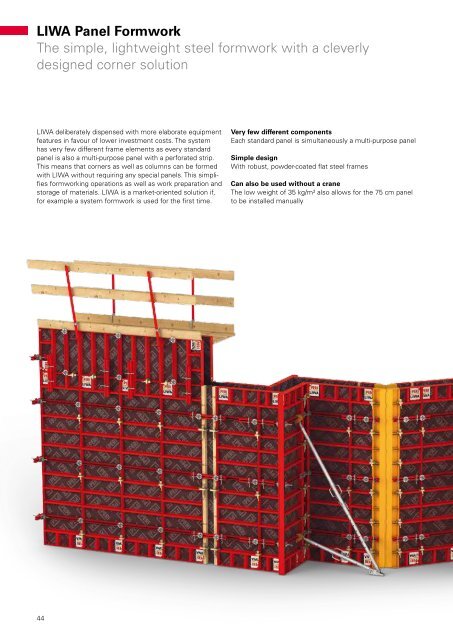 LIWA Panel Formwork The s