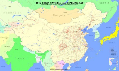 2017 China Natural Gas Pipeline Map