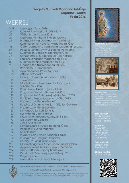 Festa 2016 - Programm Tal-Gilju FINAL