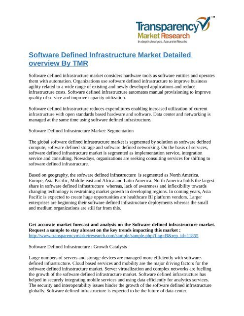 Software defined infrastructure market