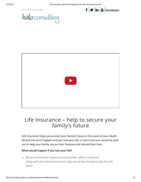 Life Insurance, Best Life Insurance UK, Life Insurance Over 50