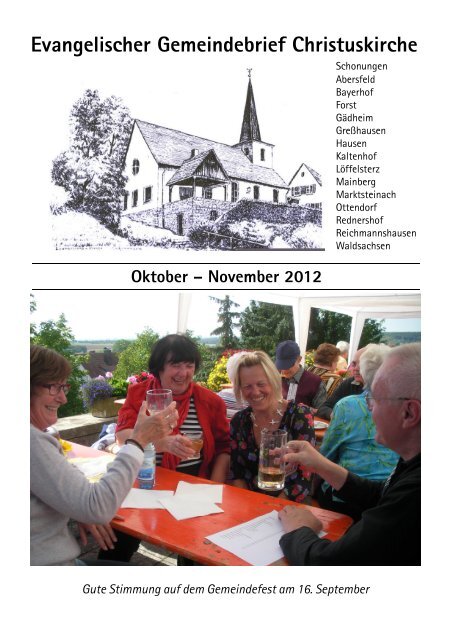 Evangelischer Gemeindebrief Christuskirche - Evang.-Luth. Dekanat ...