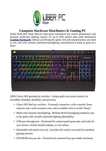 Computer Hardware Distributors & Gaming PC