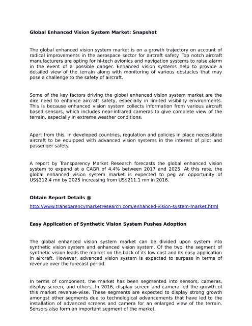 Enhanced Vision System Market