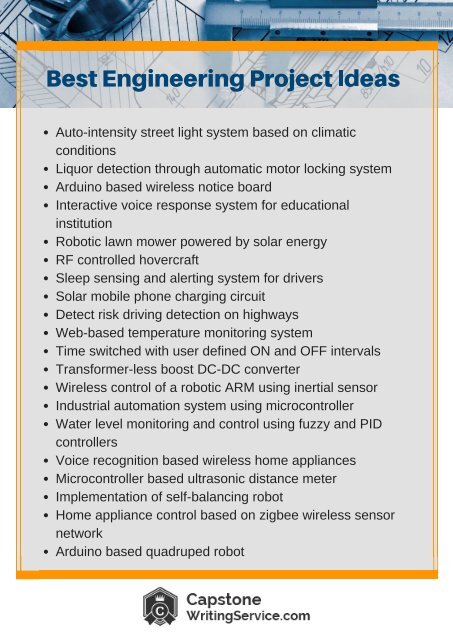Best Engineering Project Ideas